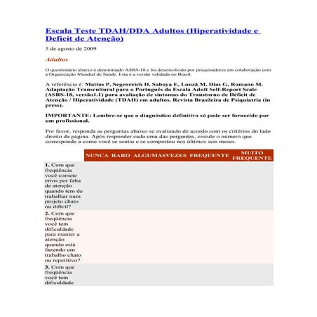 Escala-CARS-1.pdf teste para crianças com autismo | PDF