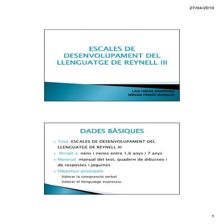 Escales reynell iii | PDF