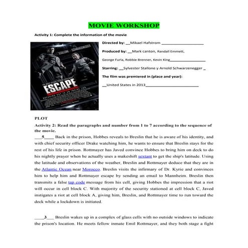 Escape plan workshop | PDF