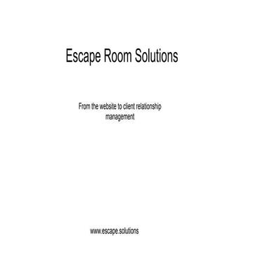 Escape Room Solutions business | PPT