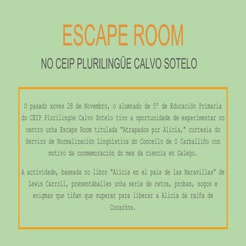 Escape room 5º | PPTX