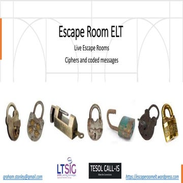 TESOL EVO 2020 Escape the Classroom! - Using Ciphers | PPTX