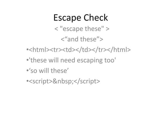 Escape Test | PPT