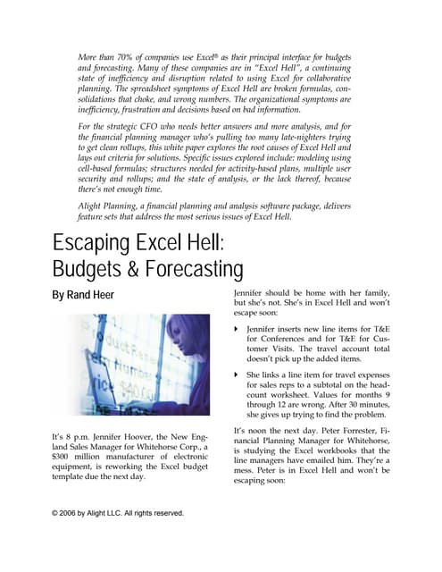 Beginning Excel Budget Exercise | PPT