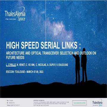 HIGH SPEED SERIAL LINKS : ARCHITECTURE AND OPTICAL TRANSCEIVER ...
