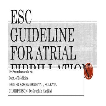 Esc guideline for atrial fibrillation 2020 [dr pranab] | PPT