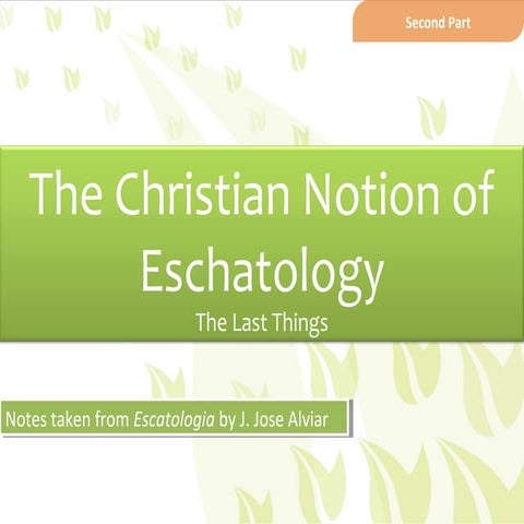 Eschatology part 2 | PPT