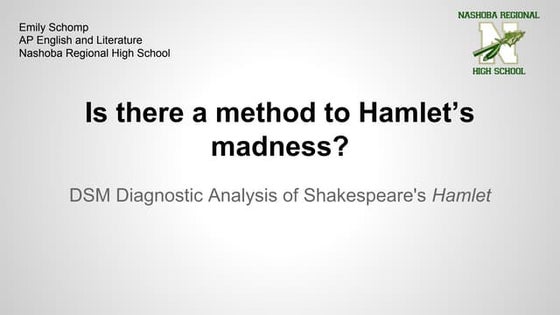 Project scene presentation Hamlet | PDF