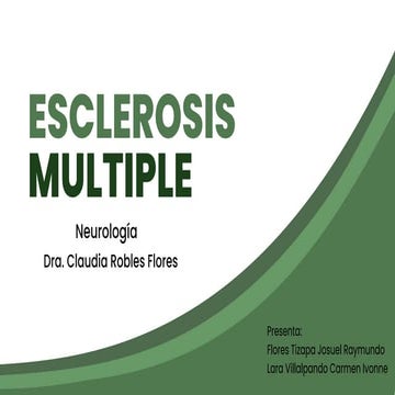 NEUROLOGIA, ESCLEROSIS MÚLTIPLE. Y TIPOS | PDF