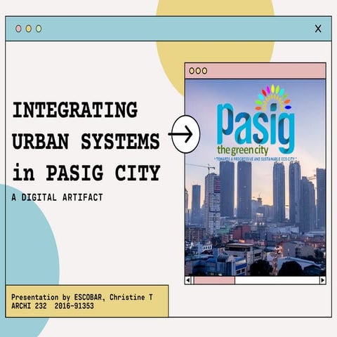 Integrating Urban Systems in Pasig City | PDF