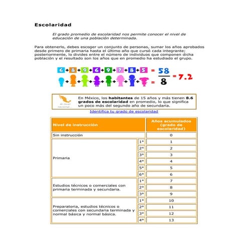 Escolaridad | DOCX