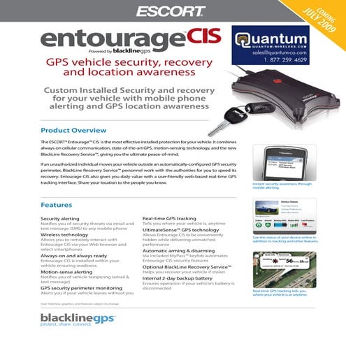 Escort Entourage CIS - GPS Vehicle Security Recovery and Tracking ...
