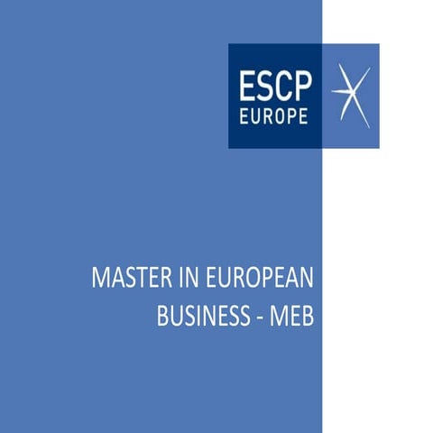 ESCP Europe Master in european business | PPTX