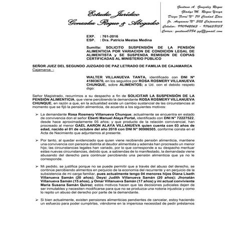 Modelo De Acuerdo De Pensión Alimenticia