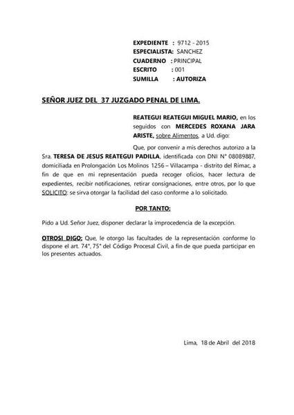 Modelo Escrito Judicial De Apercibimiento Pdf