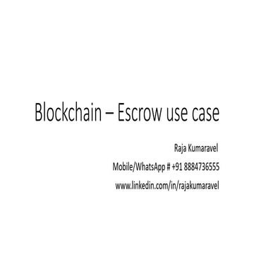 Escrow use case | PPTX