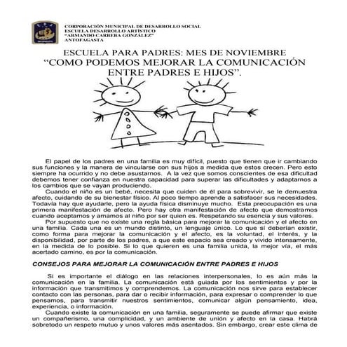 Escuela para padres comunicacion | DOCX