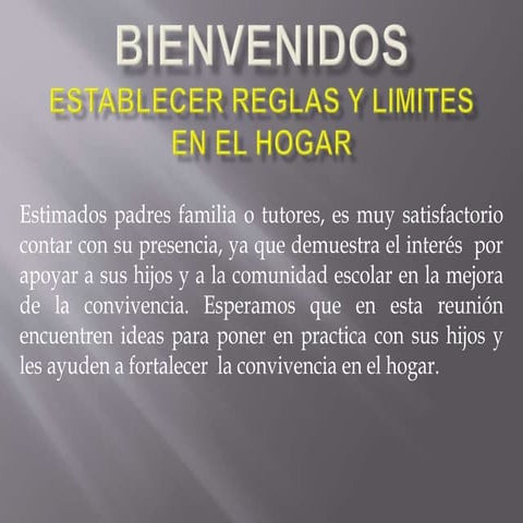 escuela para padres establecer reglas y limites en el hogar..pptx