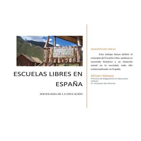 Escuelas libres sociología | PDF