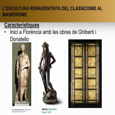 Escultura renaixement | PPTX