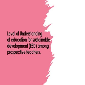 education for sustainable development (ESD) | PPTX