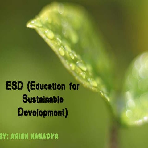 Esd (education for sustainable development) | PPT
