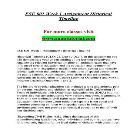 Ese 601 Education Organization-snaptutorial.com