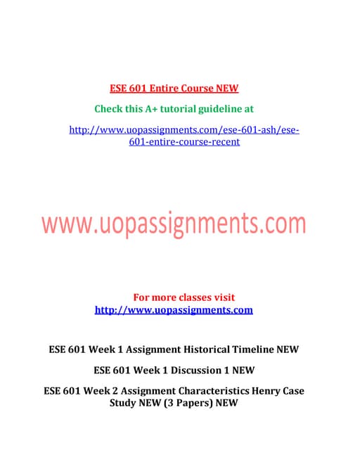 Ese 601 Education Organization-snaptutorial.com