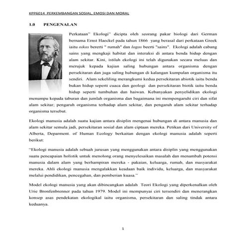 Teori Ekologi Bronfenbrenner | PDF