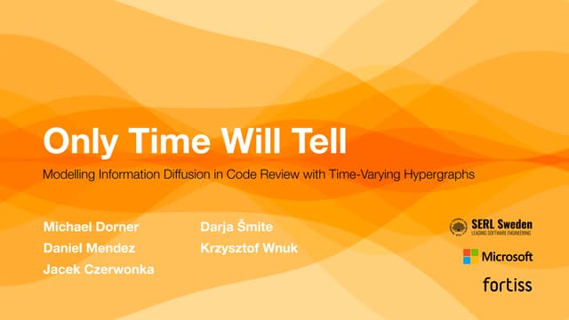 Only Time Will Tell Modelling Information Diffusion In Code Review
