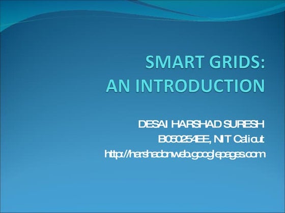 Smart grid presentation | PPTX