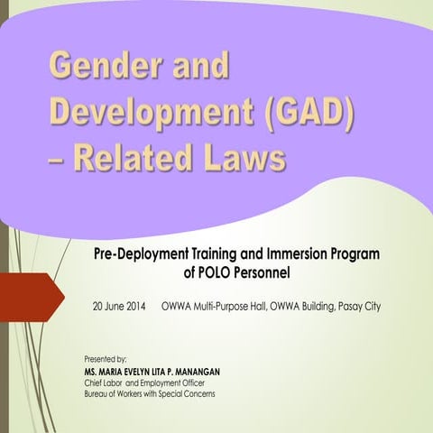 INTRODUCTION TO GAD | PPTX