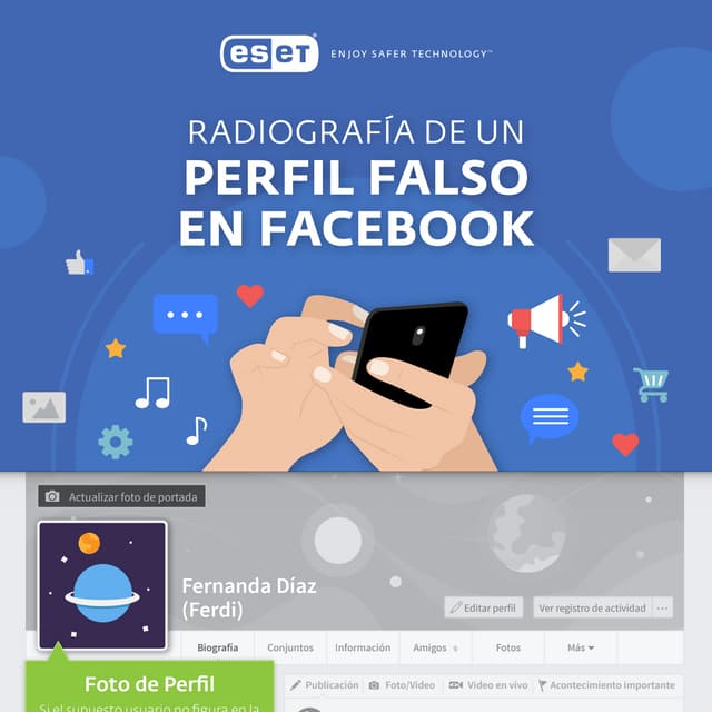 [Infografía] ¿Cómo reconocer un perfil falso en Facebook? | PDF