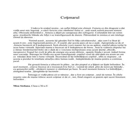 Eseu cosmarul misu steliana | DOC