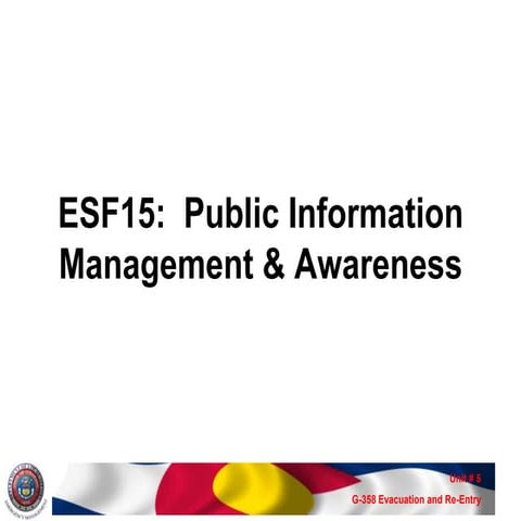 ESF15 Information Management -PIO Awareness | PPTX