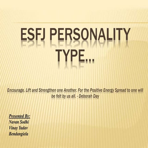 Esfj personality type | PPTX