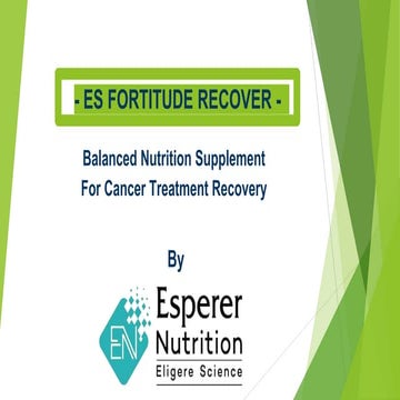 Balanced Nutrition For Recovery After Chemo | Esperer Nutrition | PPTX