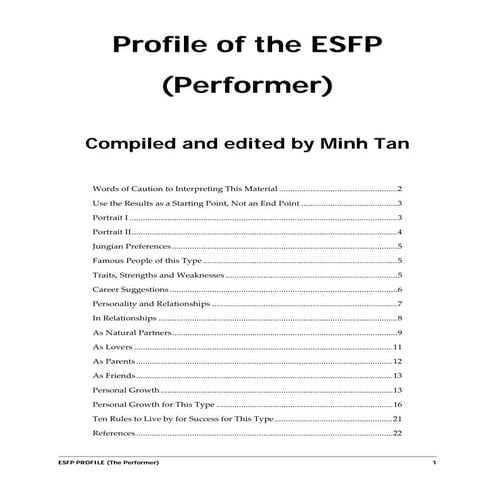 Esfp profile-performer-pdf1 | PDF