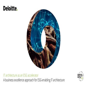 ESG IT Architecture_Deloitte for ESG future | PDF