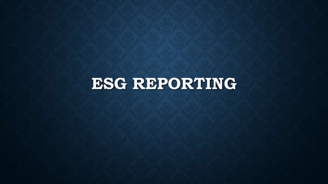 ESG Explained - Introduction | PDF