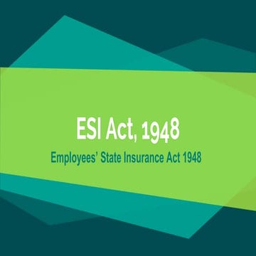 ESI Act | PPTX