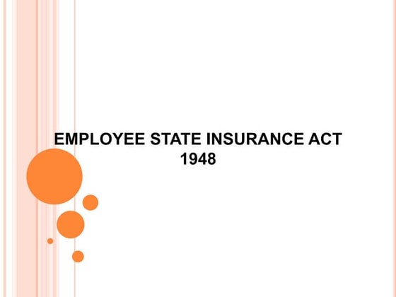 PRESENTATION OF ESIC | PPT