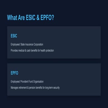 ESIC & EPFO Staff Awareness presentation for staff | PPTX