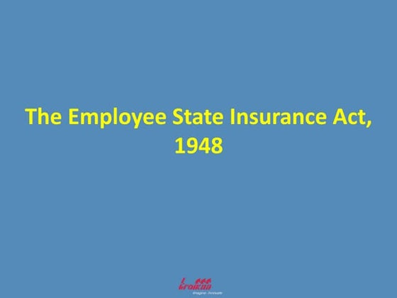 Workmen Compensation vs ESI | PPT