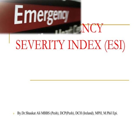 The Emergency Severity Index | PPTX