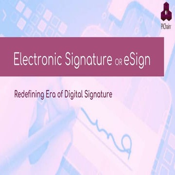 Esign or Electronic Signature | PPTX
