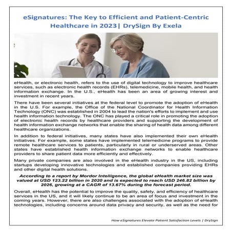 eSignatures: The Key to Efficient and Patient-Centric Healthcare in ...