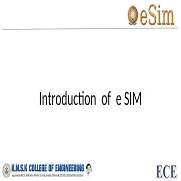 eSIM ppt.ppt, a brief description for esim technology in global market ...