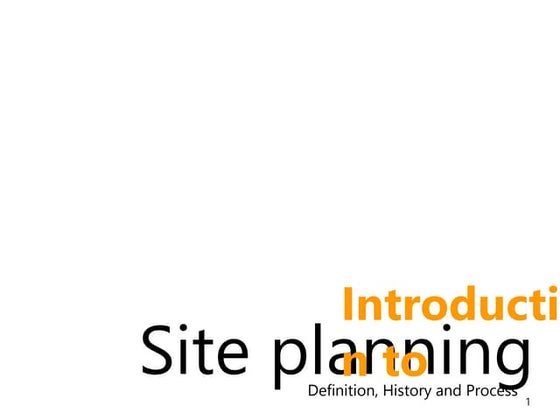 Site Planning- Principles and Considerations | PDF | Developmental ...