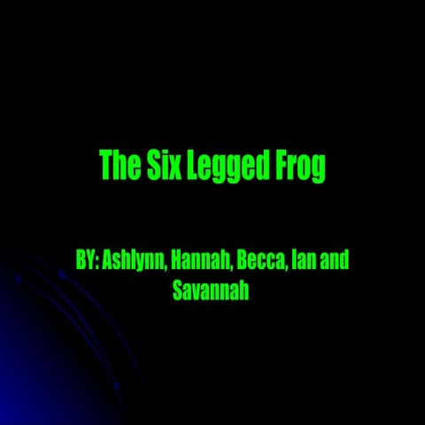 Folktale of the Six-legged Frog | PPT